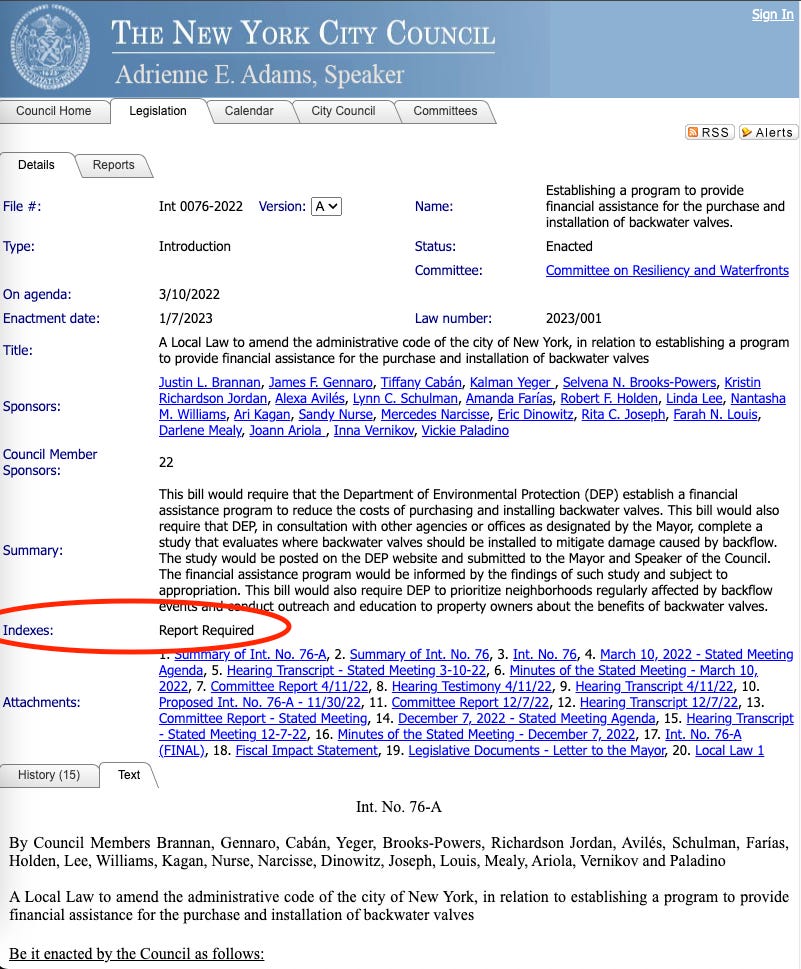 How Many Reports Does the City Council Require from City Agencies?