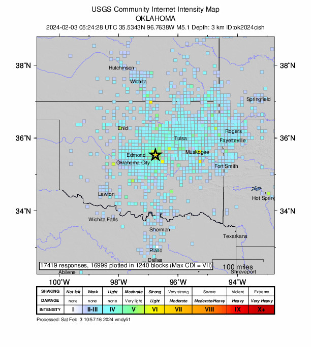 M5.1 earthquake in Oklahoma felt more than 500 km away