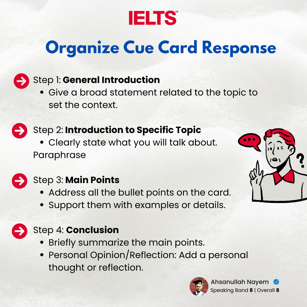 IELTS Cue Card: How to organize your response?
