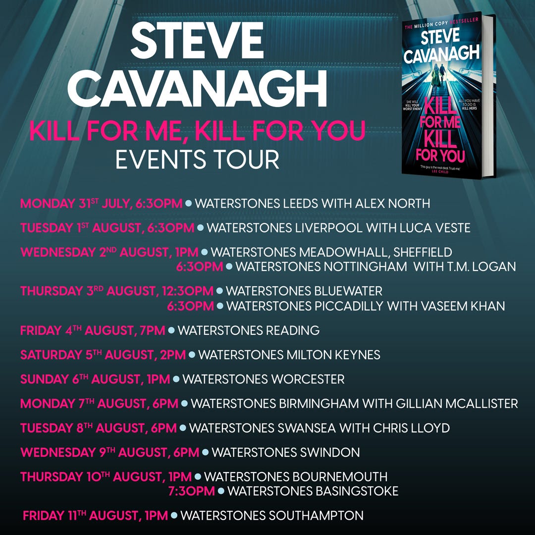 UK Tour and cool events! - Steve Cavanagh Readers Club