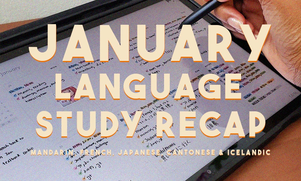 📝 January Language Study Recap and Febuary Plan