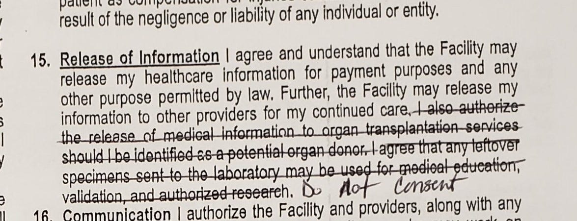 ER & Hospital Documents - by Greta Crawford