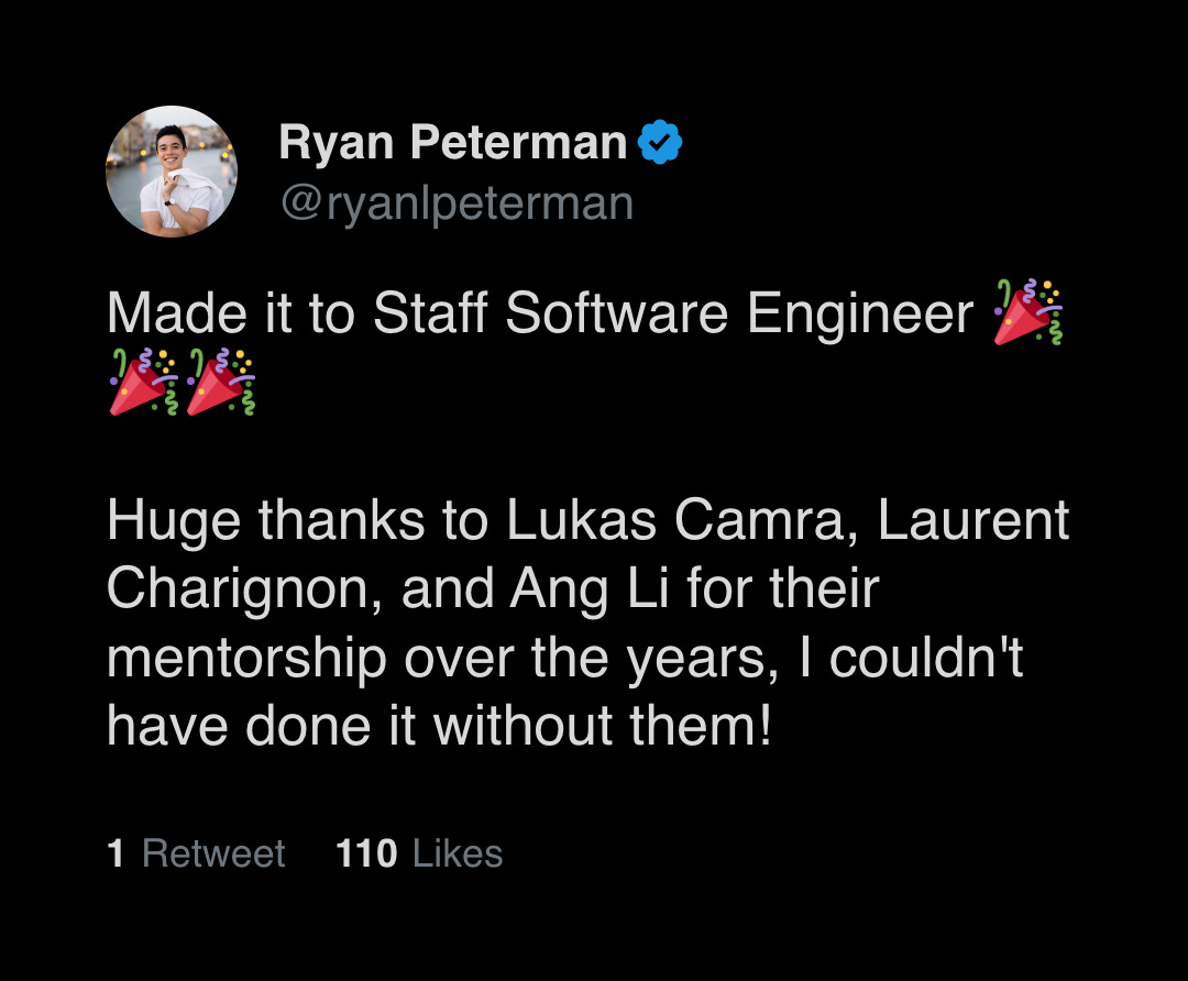 Mentorship’s Role in My Staff Promotion - by Ryan Peterman