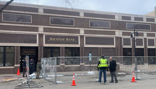 Roof collapse at South Dakota bank second in a week in Aberdeen