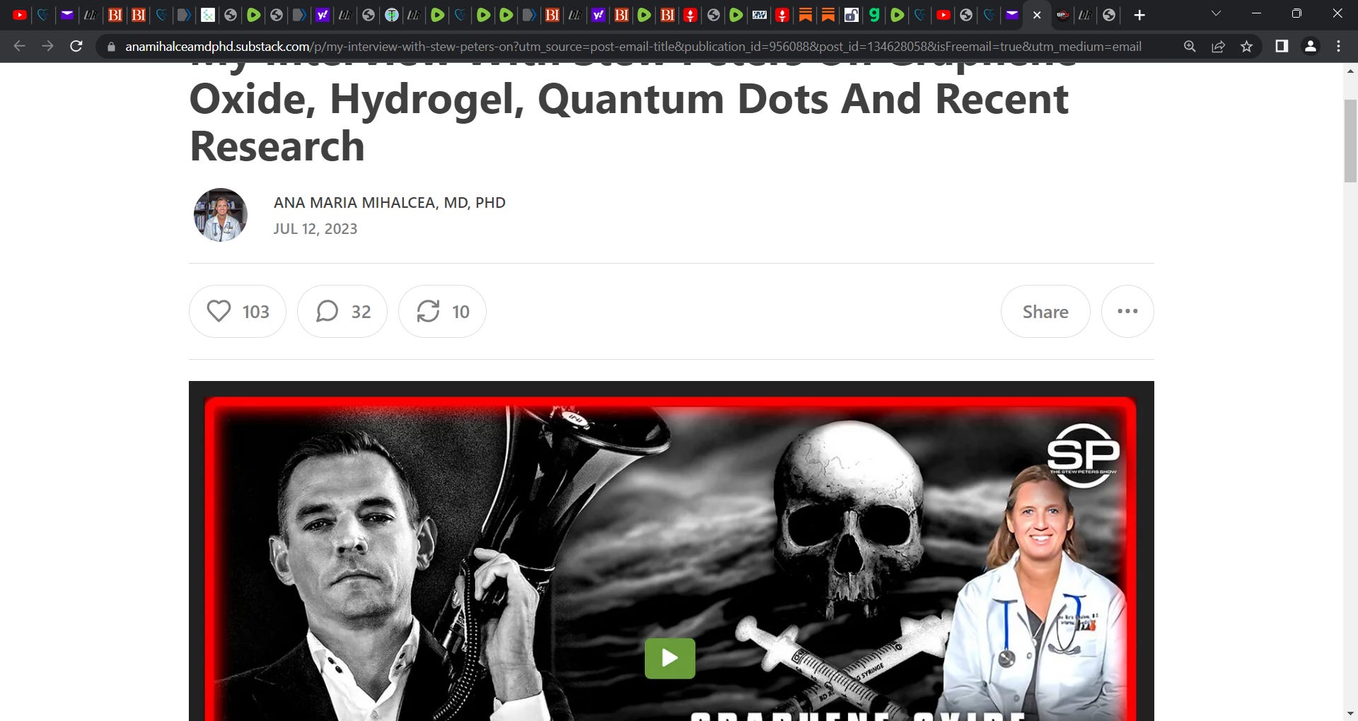 COVID vaccine Graphene Oxide confirmed by Dr. Ana Mihalcea on Stew ...