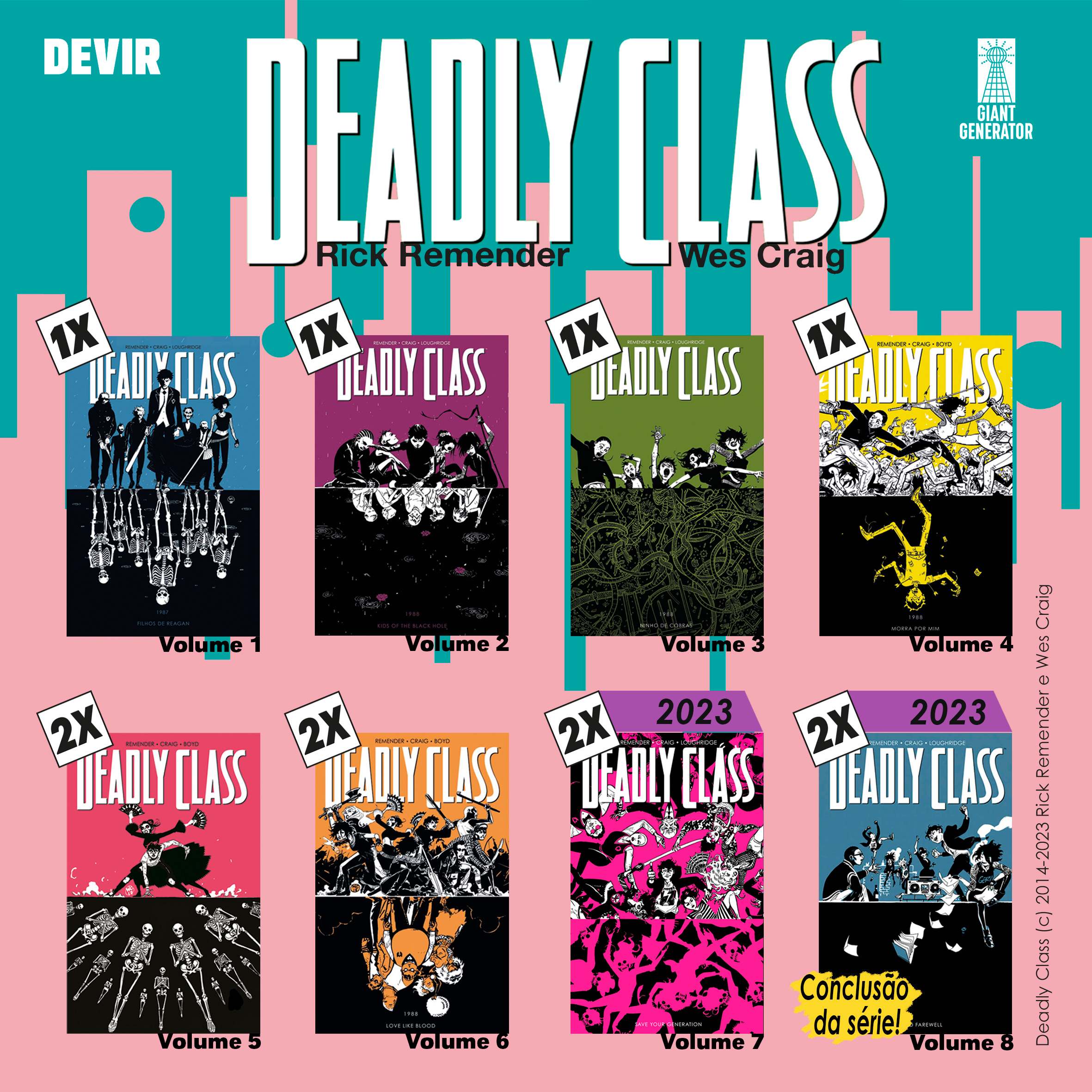 O PENÚLTIMO VOLUME DE ''DEADLY CLASS'' DE RICK REMENDER E WES CRAIG PELA DEVIR BRASIL