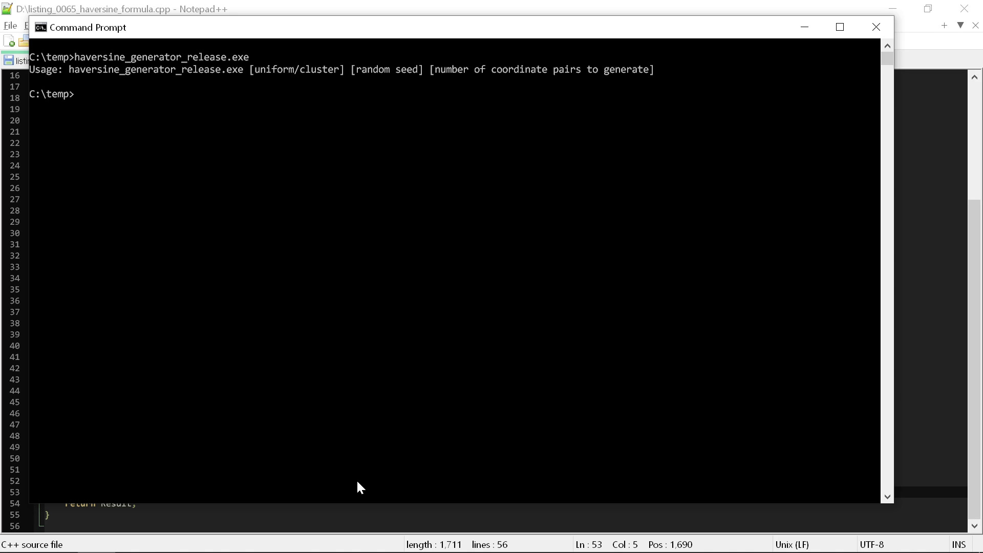 Generating Haversine Input JSON - by Casey Muratori