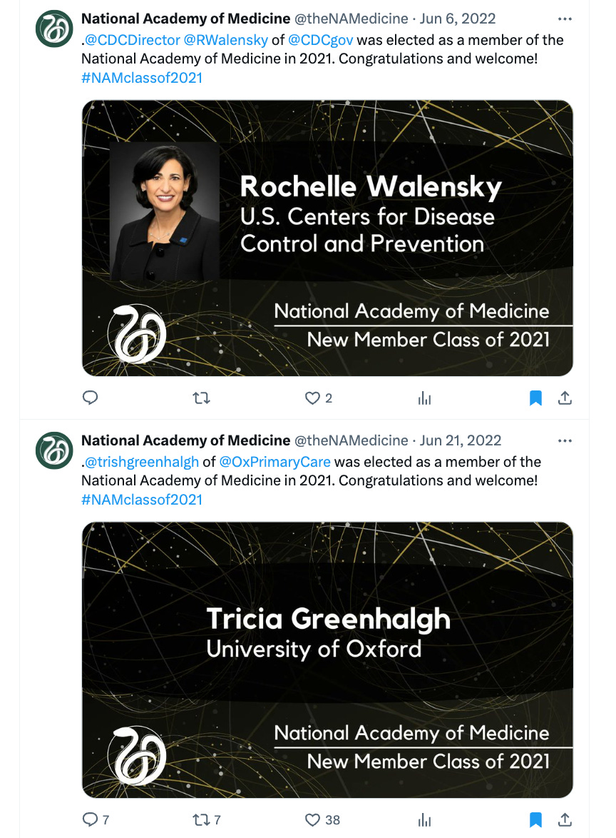 The National Academy of Medicine is only inducting COVID commenters who ...