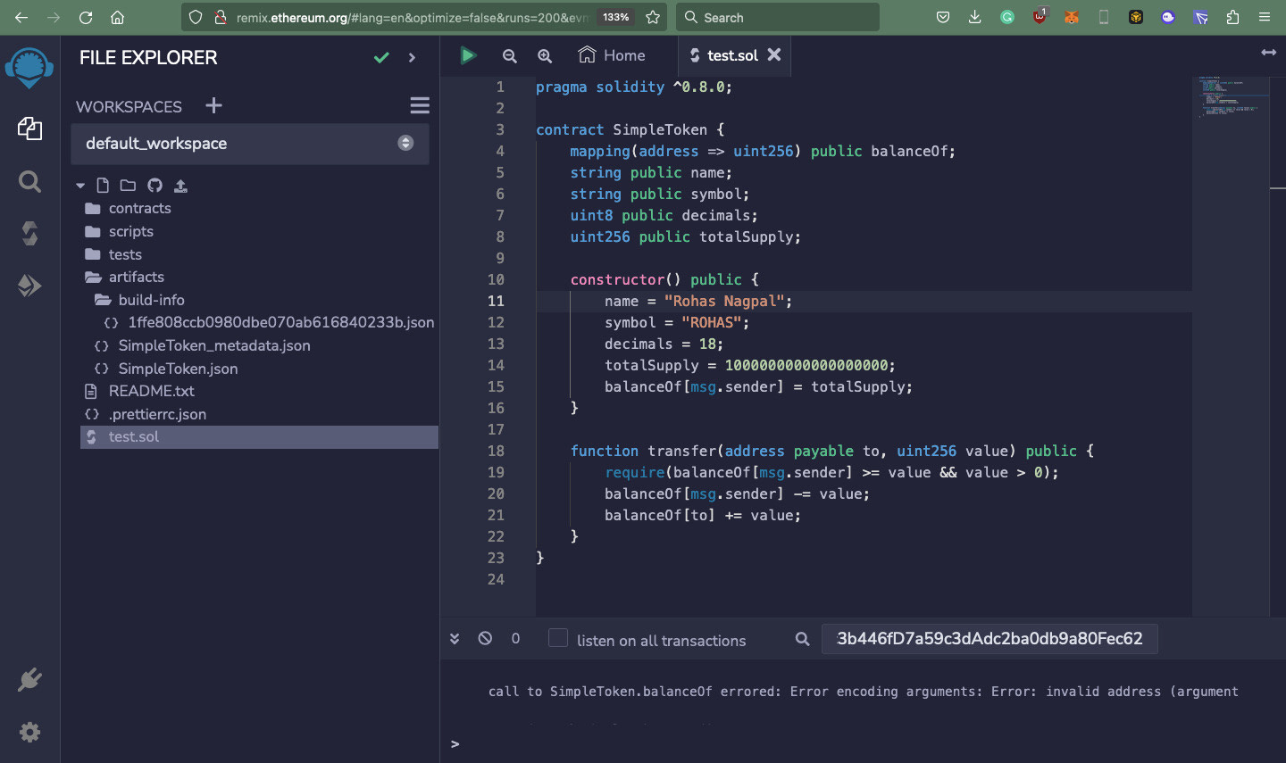 How to write, compile & deploy a simple Solidity smart contract