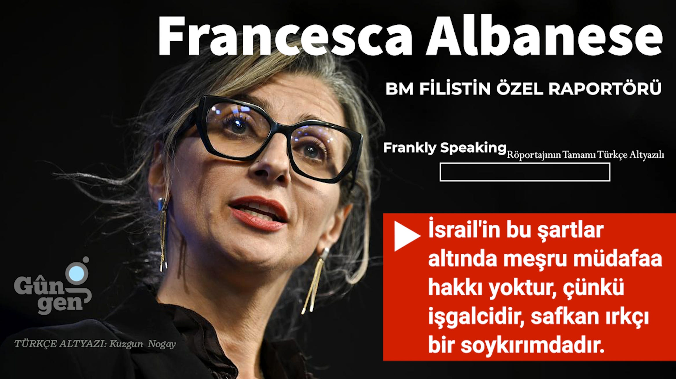 Francesca Albanese: "İsrail'in meşru müdafaa savunusu hukuki dayanaktan ...
