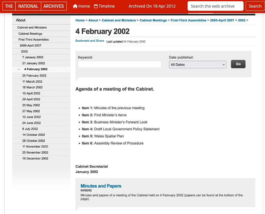 The Welsh Cabinet in 2002. - by Leighton Andrews