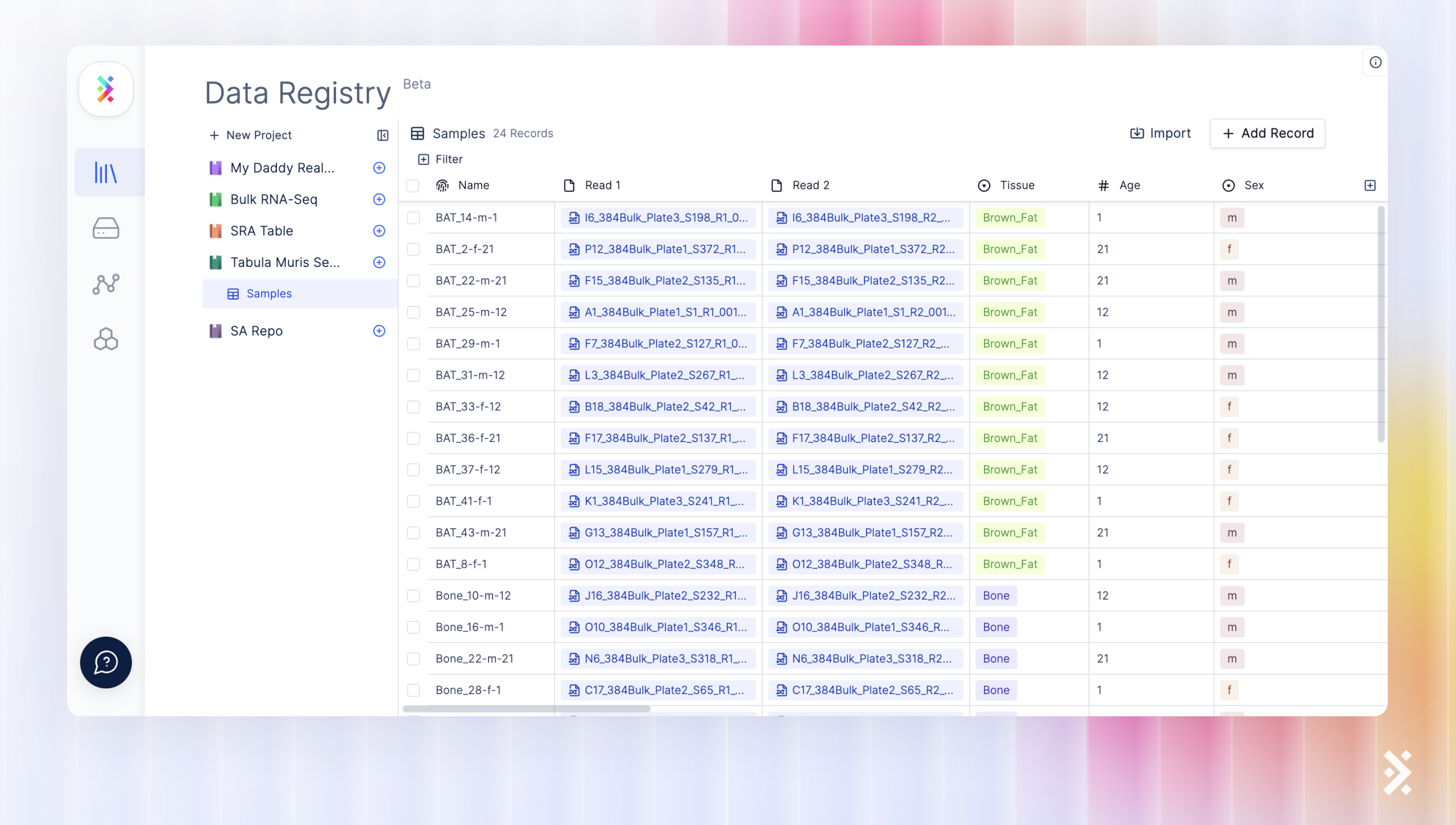 Latch Registry: An integrated database for multi-omics