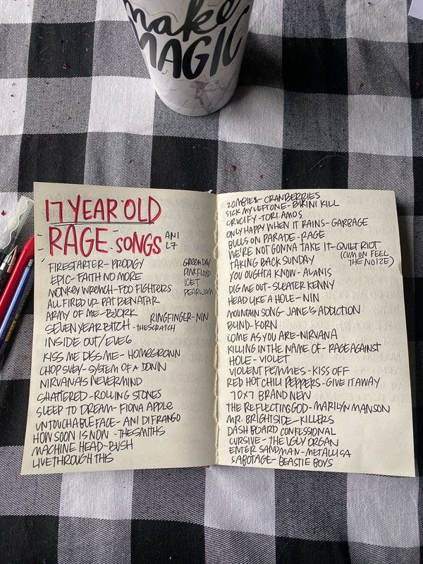 17 Year Old Rage Playlist - by Tracy Benjamin
