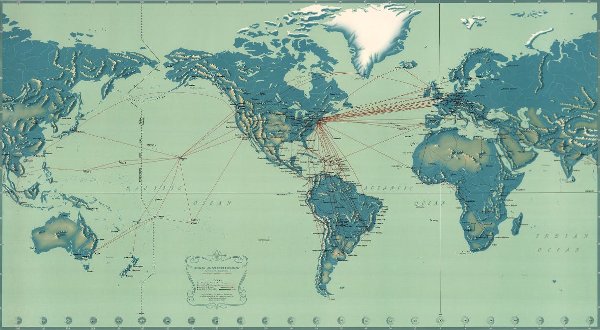 The rise of the jet set and Pan Am in-flight menus