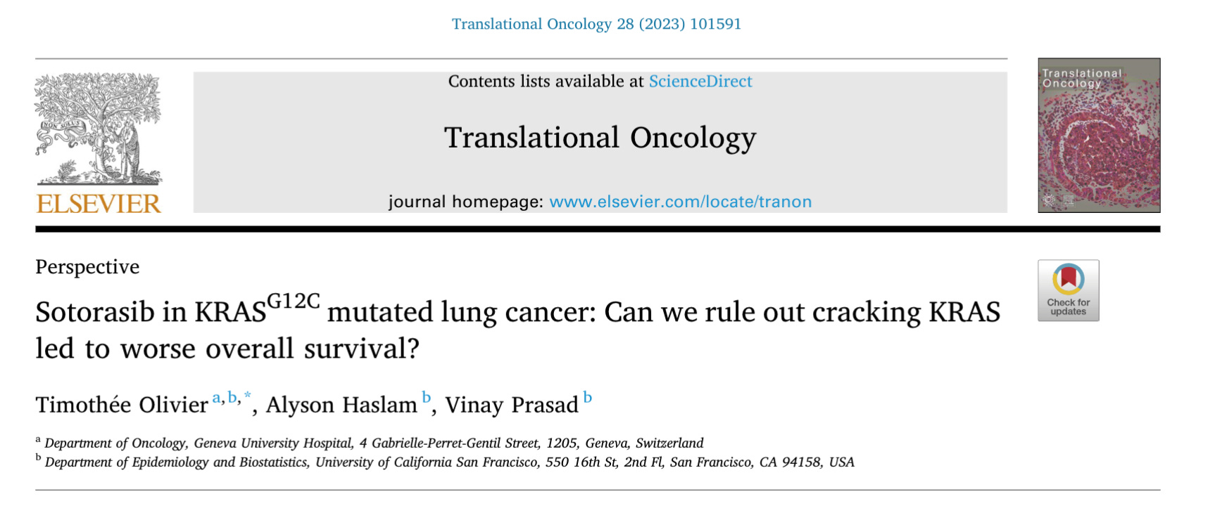 CodeBreaK 200 & Sotorasib - by Timothée Olivier