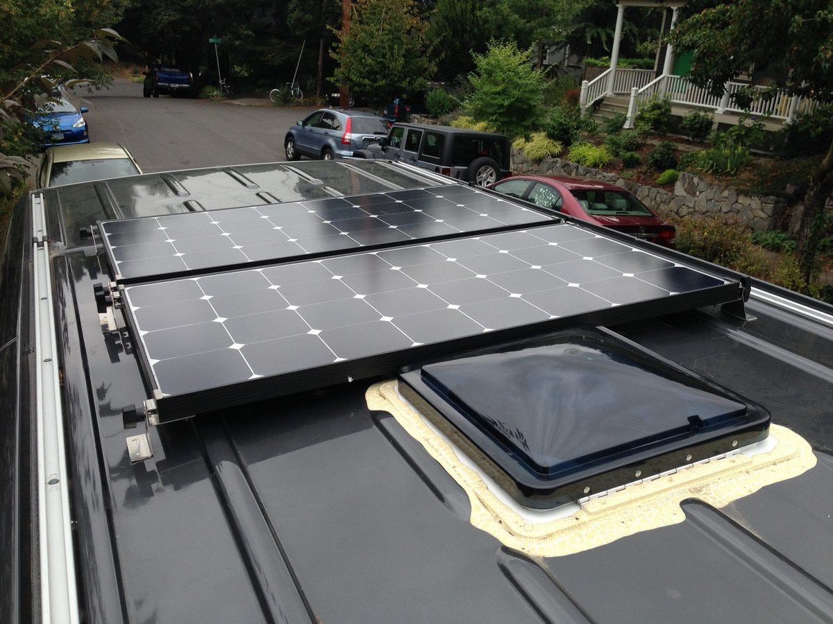 Solar panels for van store