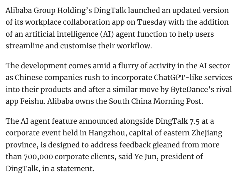 Alibaba’s DingTalk updates workplace collaboration app with new AI ... Alibaba’s DingTalk updates workplace collaboration app with new AI ...