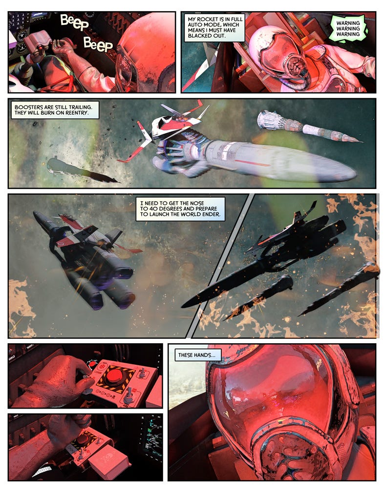 ROCKETMAN – Worlds without End (Mature Sci-Fi) Story and Art by Drew Spence