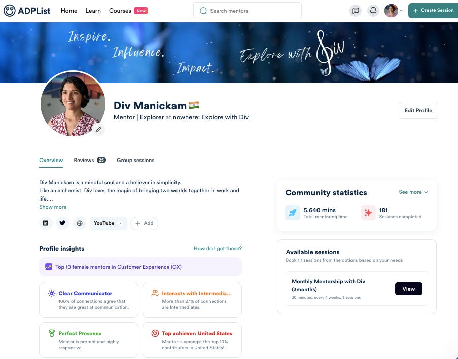 Mentor - a path forward - by Div Manickam - nowhere Div