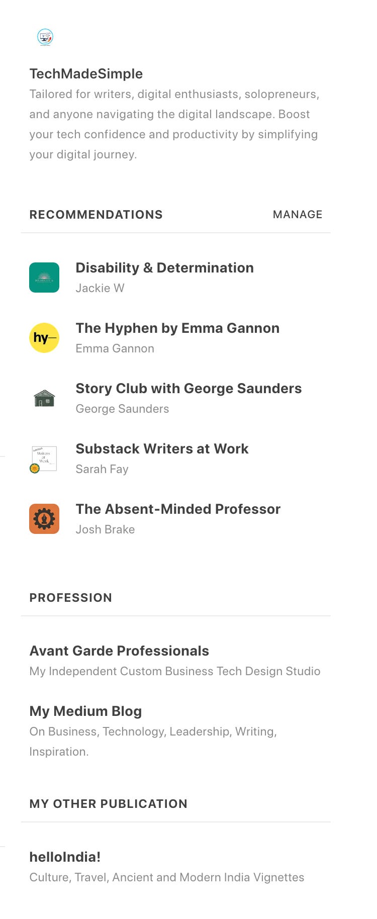 Substack: Beefing up the Home Page. - by Jayshree Gururaj