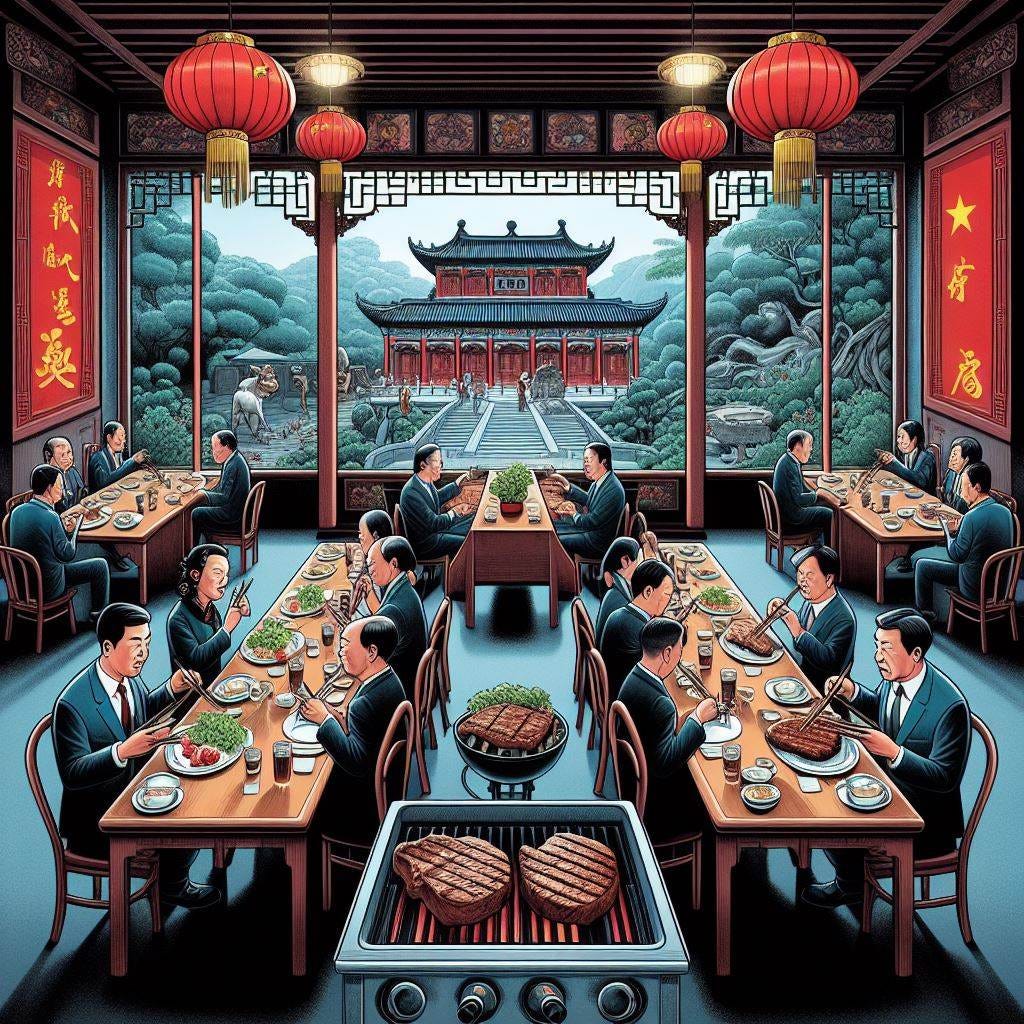 Blinking in China: steak versus Sichuan pepper