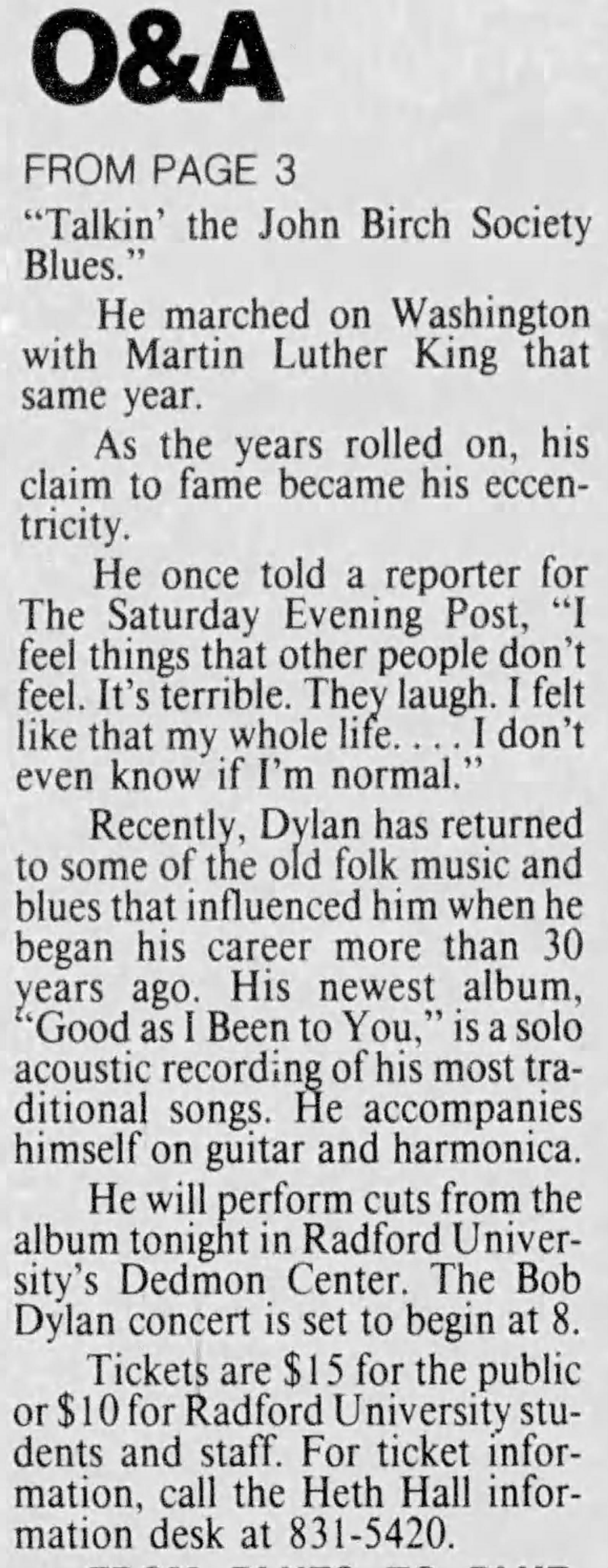 Stories in the Press: Radford 1993 - by Ray Padgett