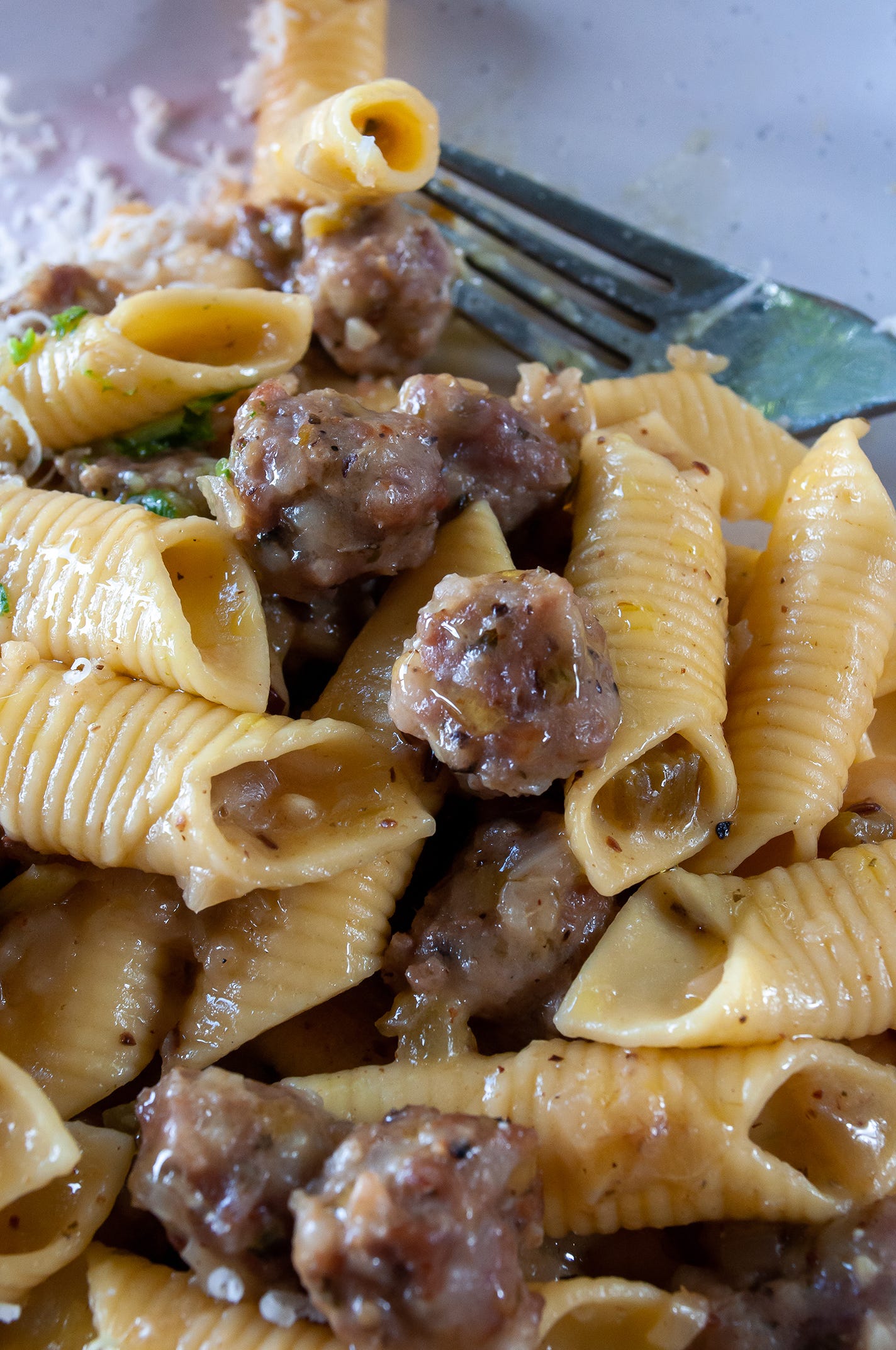 Garganelli with White Sausage Ragu - by The Good Room