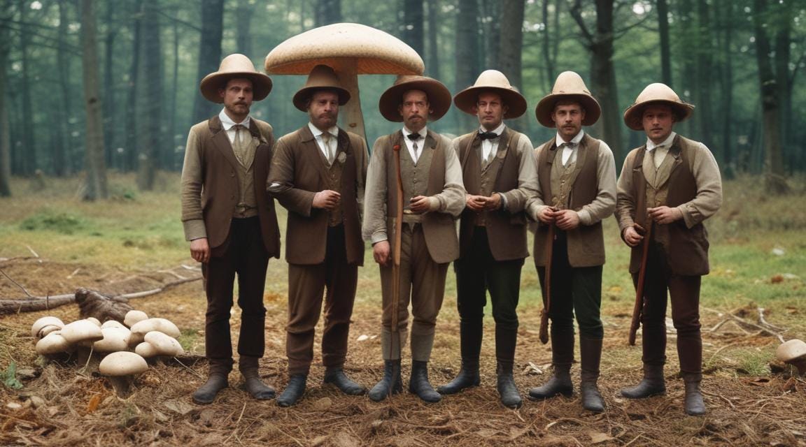 Baby Mushroom Skull Hunting - by Elliot Lessing