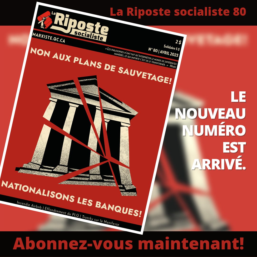 Infolettre de La Riposte socialiste, 20 avril 2023