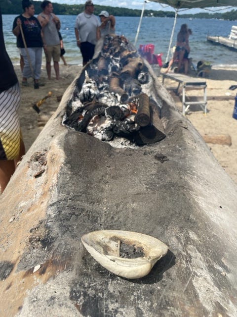 To burn a mishoon is to hollow, and hallow, a canoe