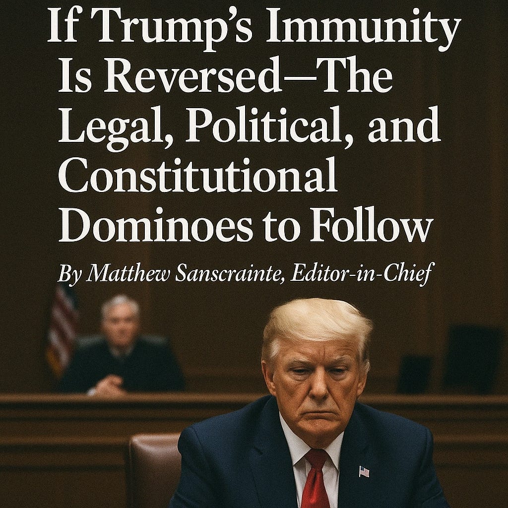 If Trump’s Immunity Is Reversed—The Legal, Political, and ...