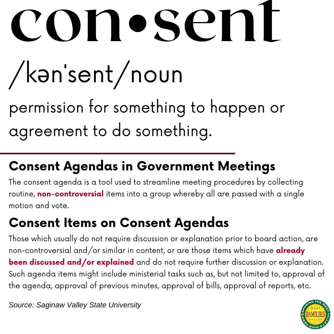 Council & the Consent Agenda