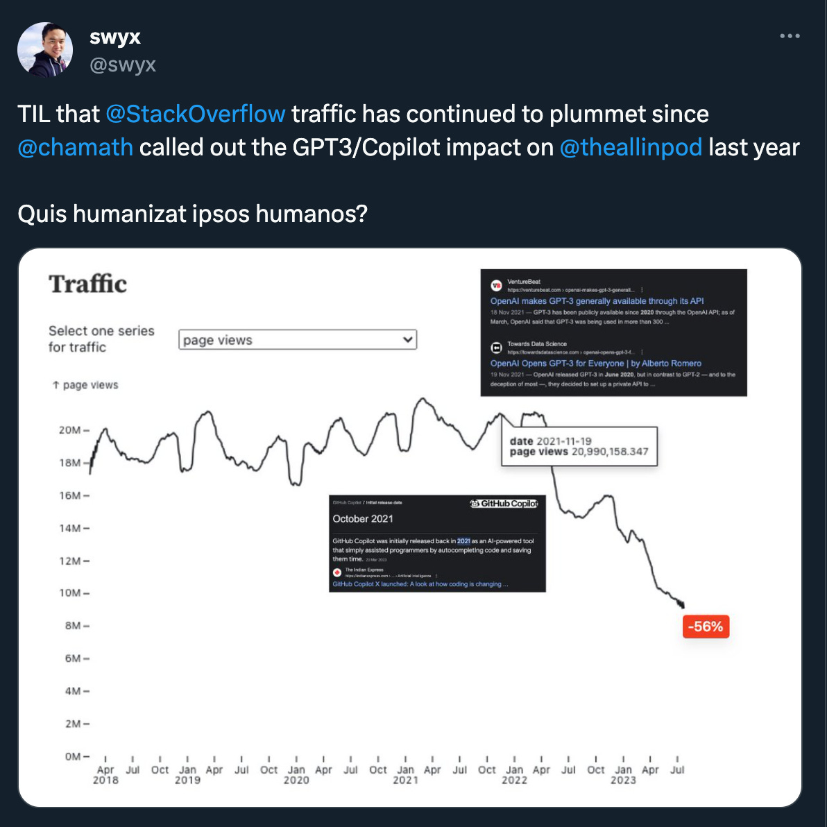 Why StackOverflow usage is down 50% — with David Hsu of Retool