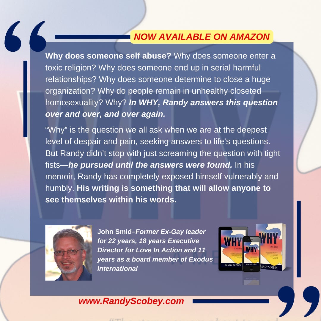 WHY Book Endorsements–John Smid, Former Very Influential Ex-gay Leader ...