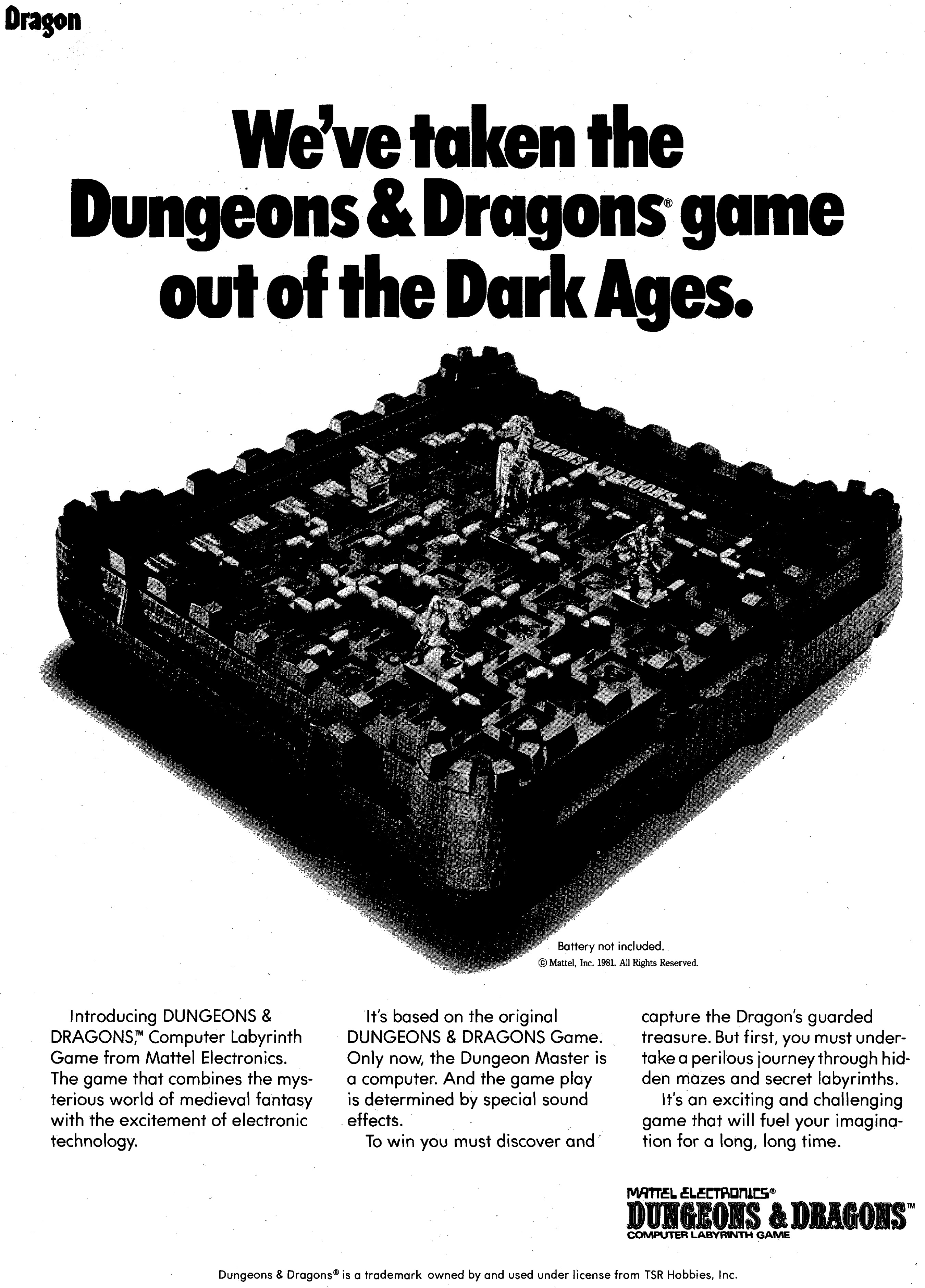 Retro Dreams: 1980 D&D Computer Labyrinth Game