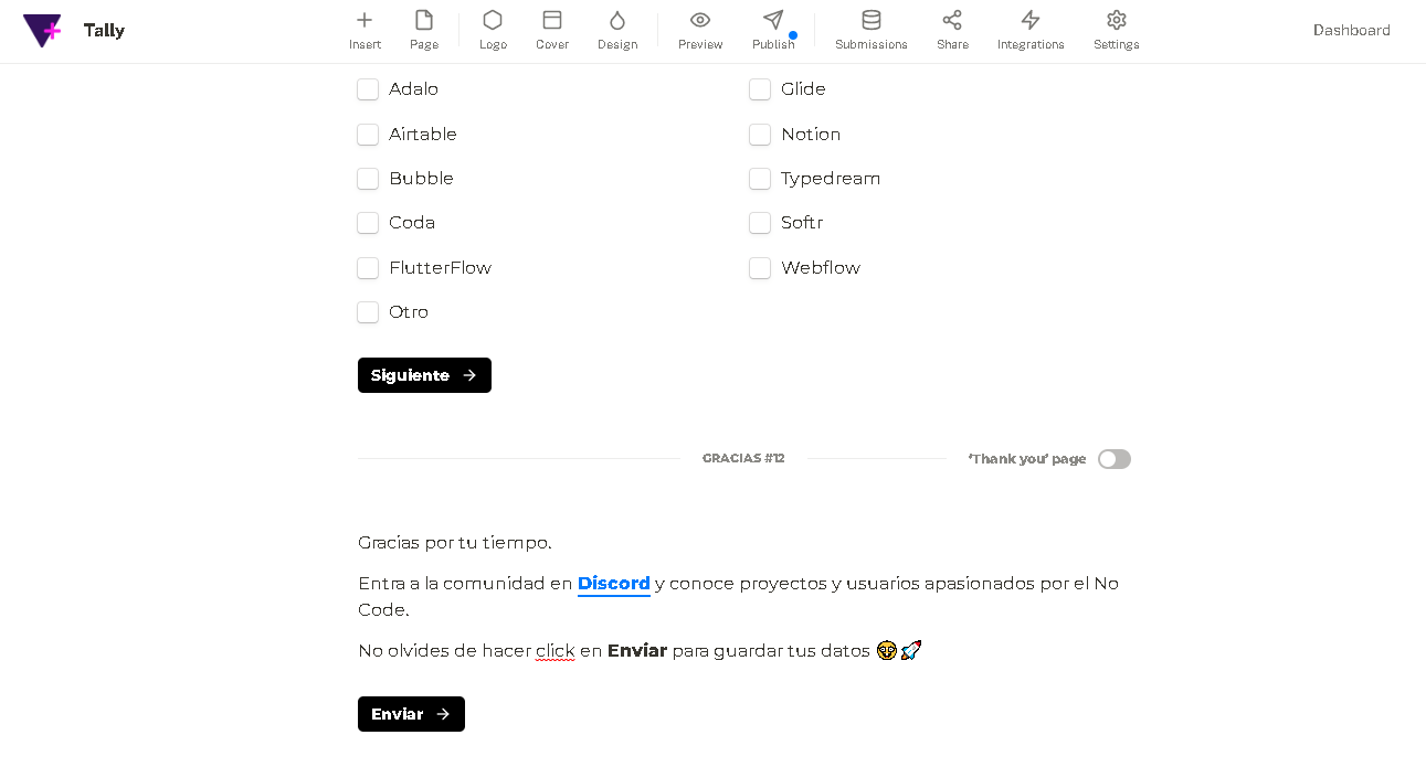 Descubre Tally: La alternativa a Google Forms que se integra con Notion