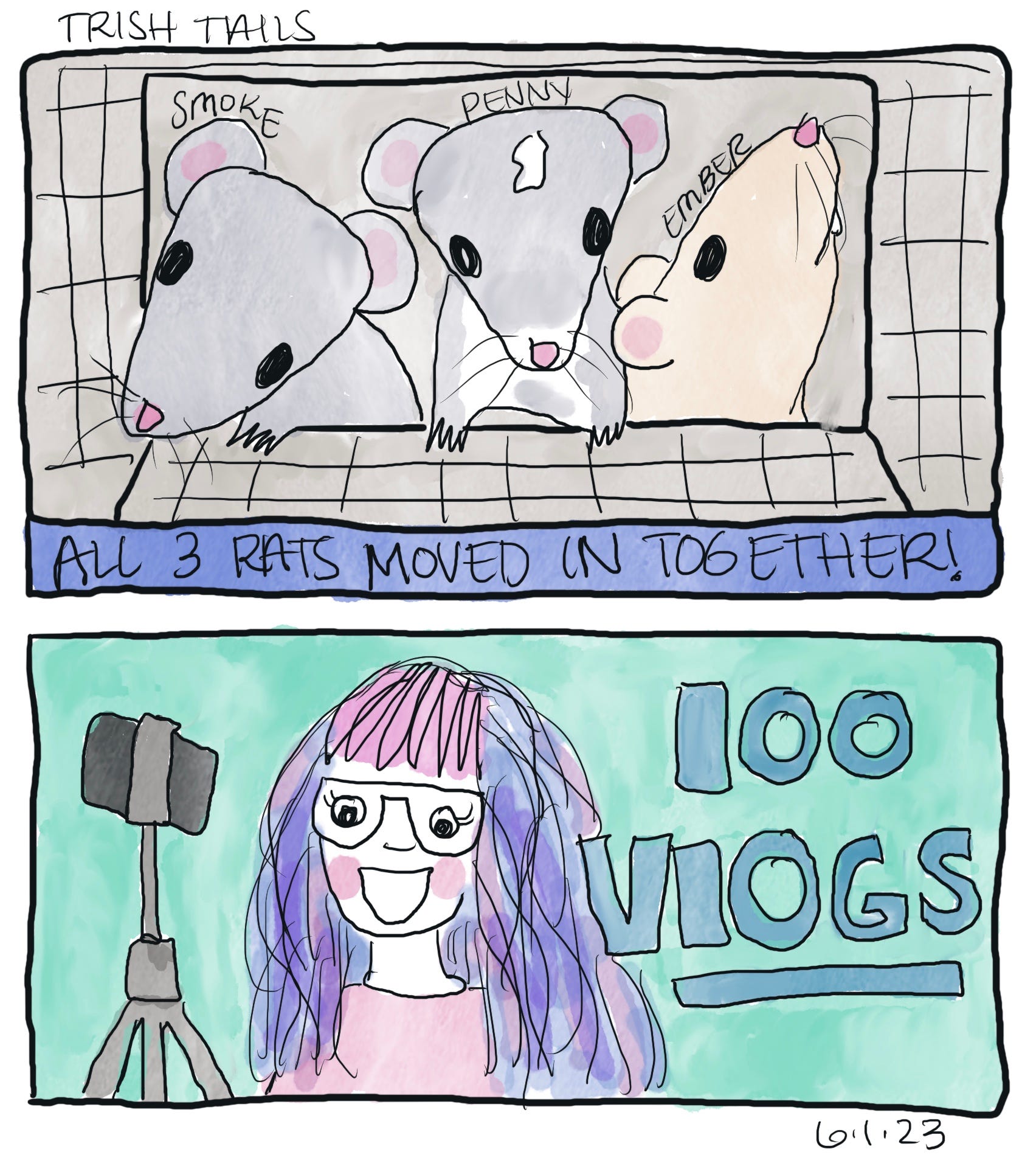 Day 100 6.1.23 - by Dishkitty - Trish Tails