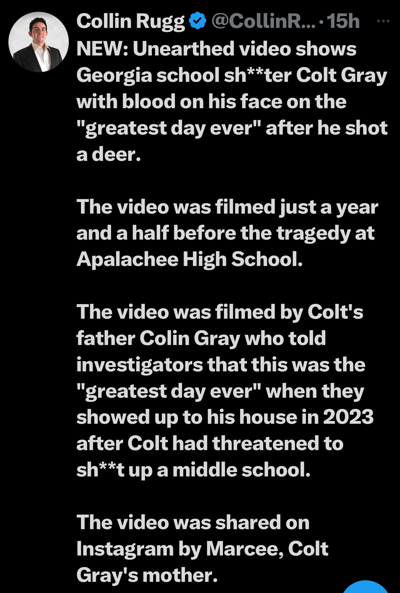 Georgia School Shooter Identified as Colt Gray as Courtroom and Deer ...