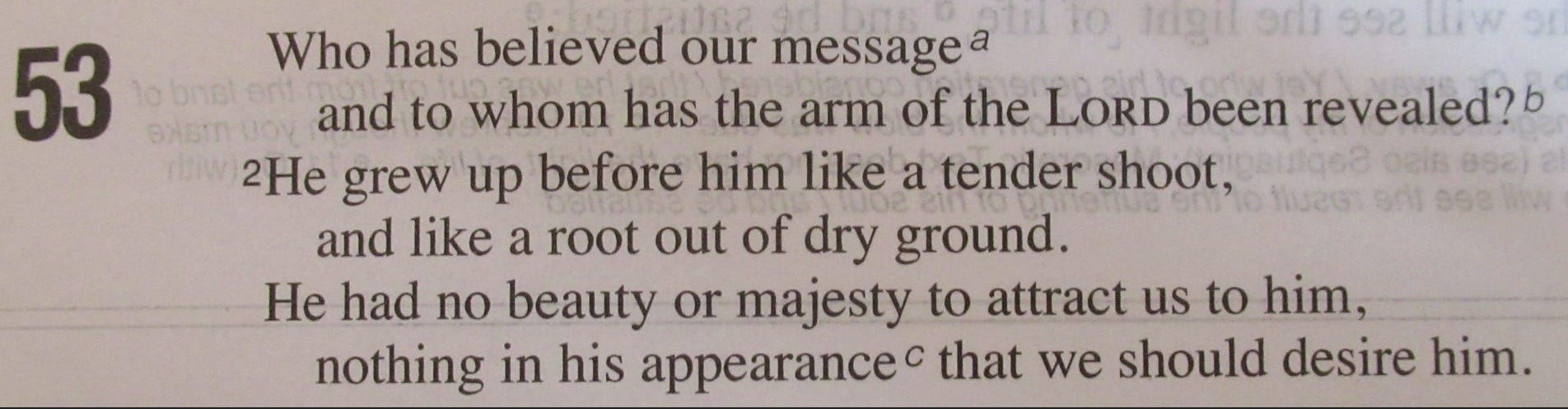 Isaiah 53: 2 - by Rev Robert Irvine - Robert’s Substack