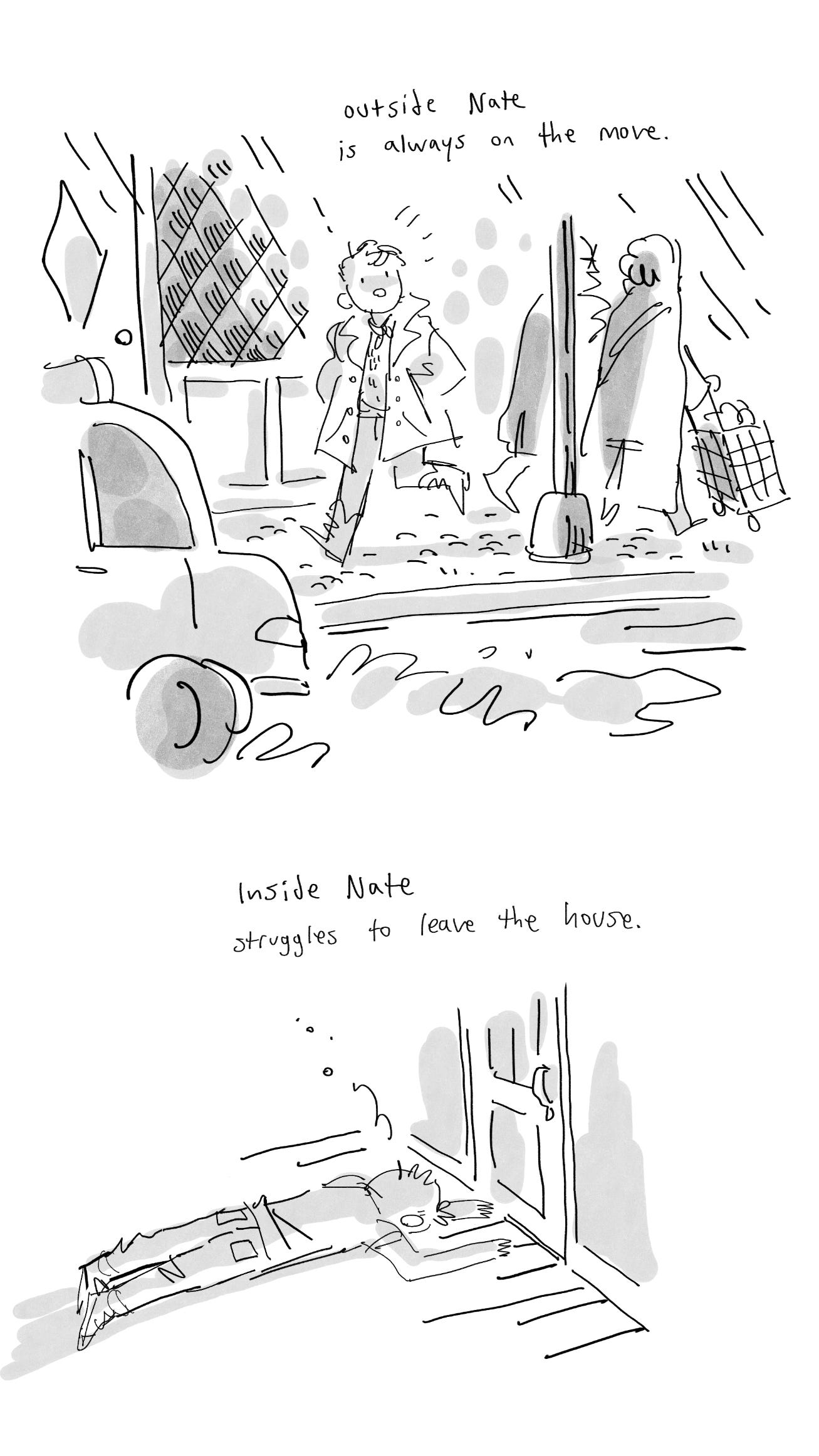 Outside Nate/Inside Nate - by ND Stevenson