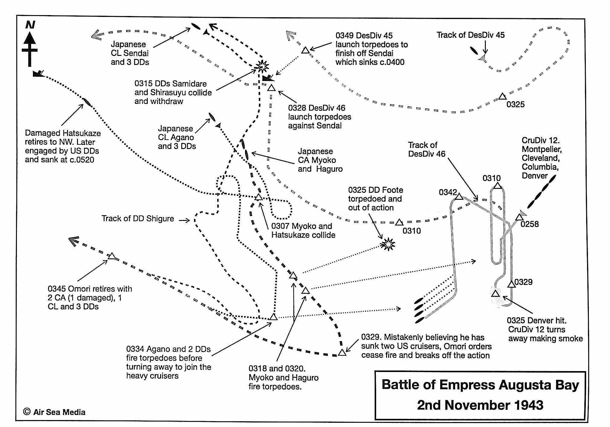The Battle of Empress Augusta Bay - by Martin Cherrett
