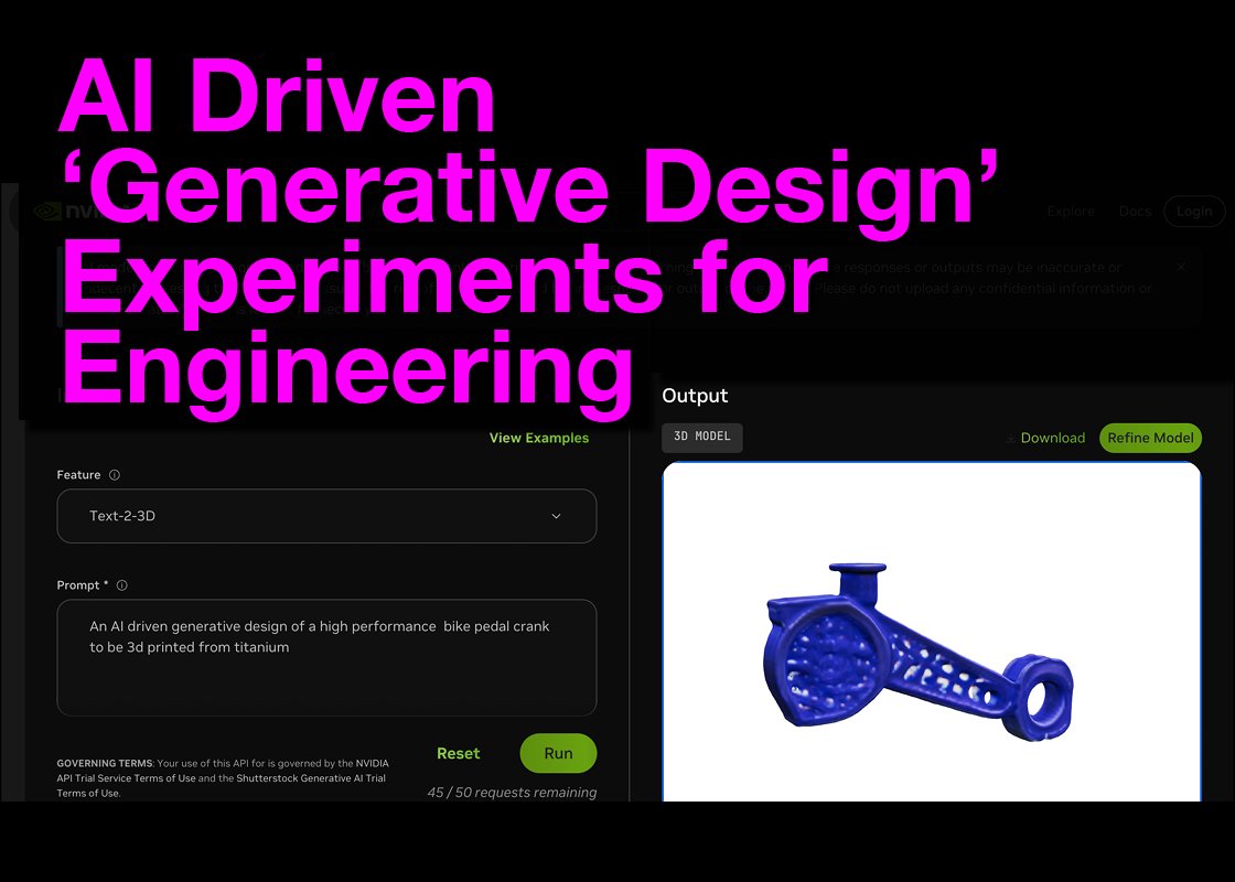AI Driven 'Generative Design' Experiments for Engineering