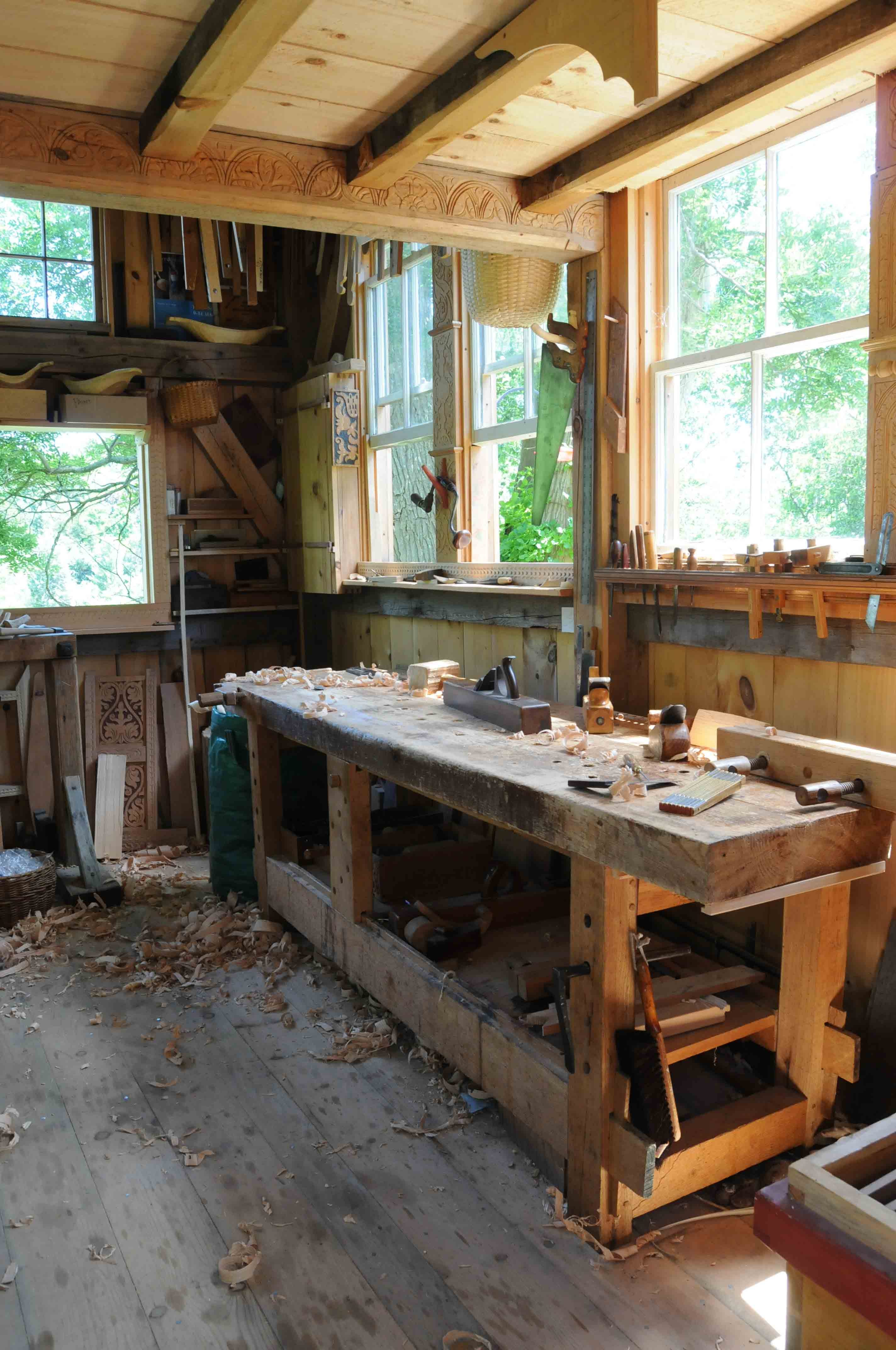 the workbench at 22 years or so - by Peter Follansbee