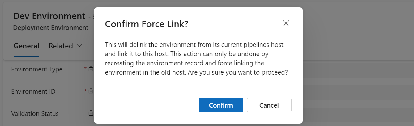 Fix: Environment [environmentid] is already configured with pipelines ...