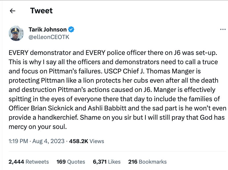 "EVERY demonstrator and EVERY police officer there on J6 was set-up ...