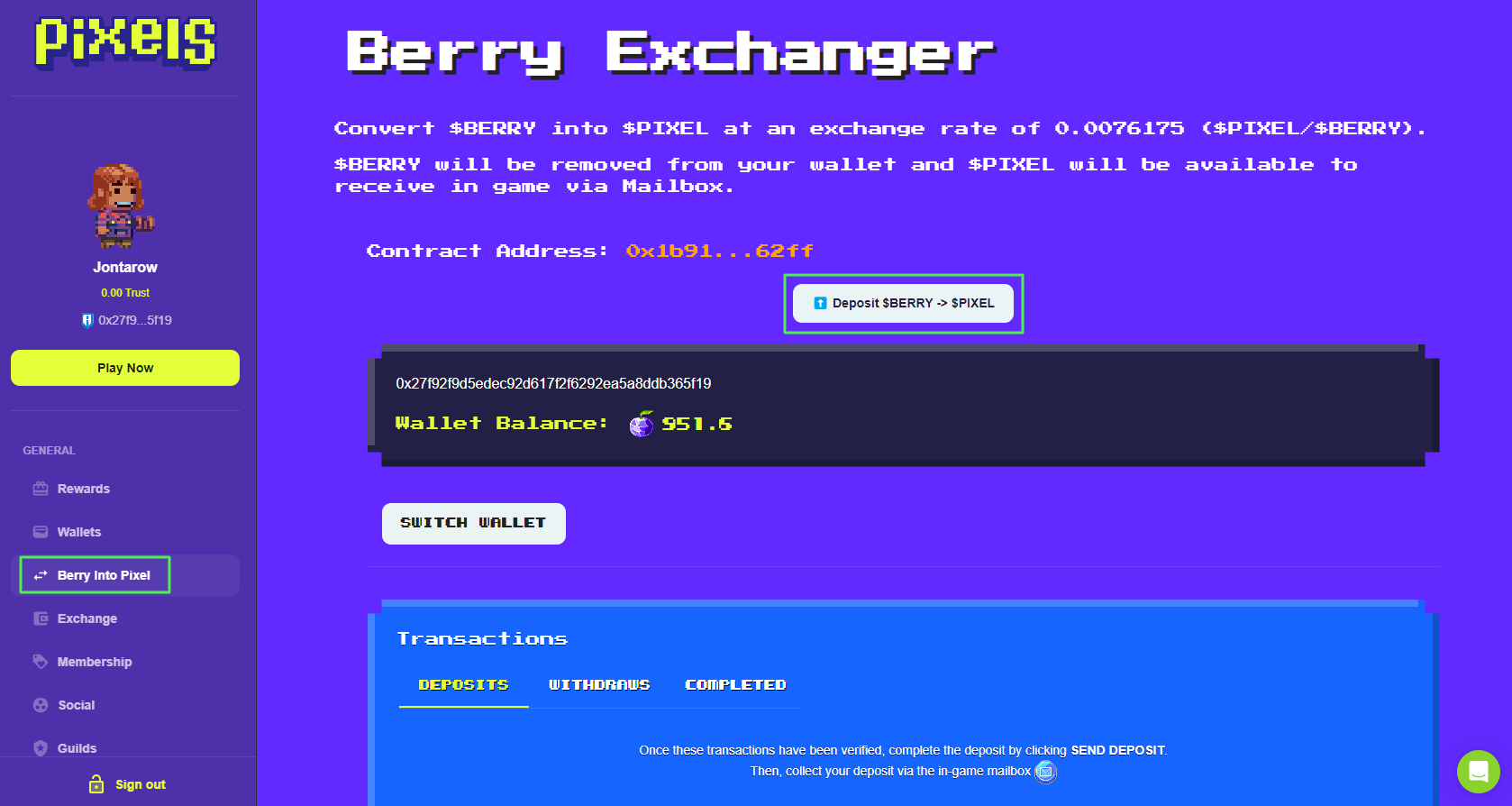 Pixels Players: the $BERRY Sunset has Begun