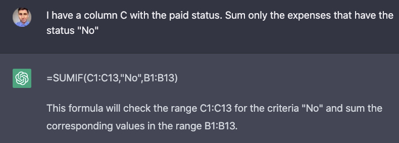 How to Create Excel Formulas with ChatGPT - by The PyCoach