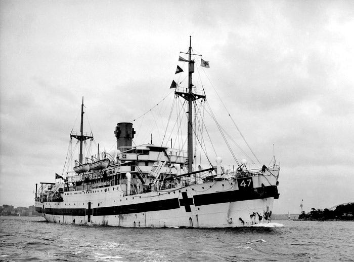 Australian Hospital Ship Centaur torpedoed