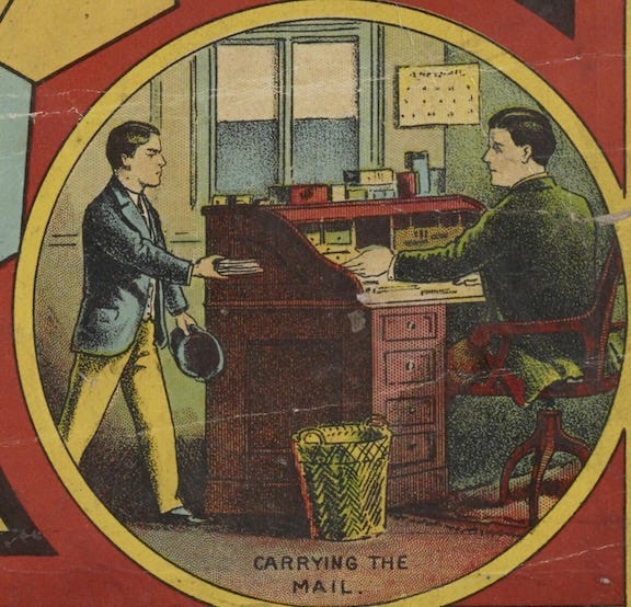 Before "Monopoly" they played "The Office Boy" (1889)