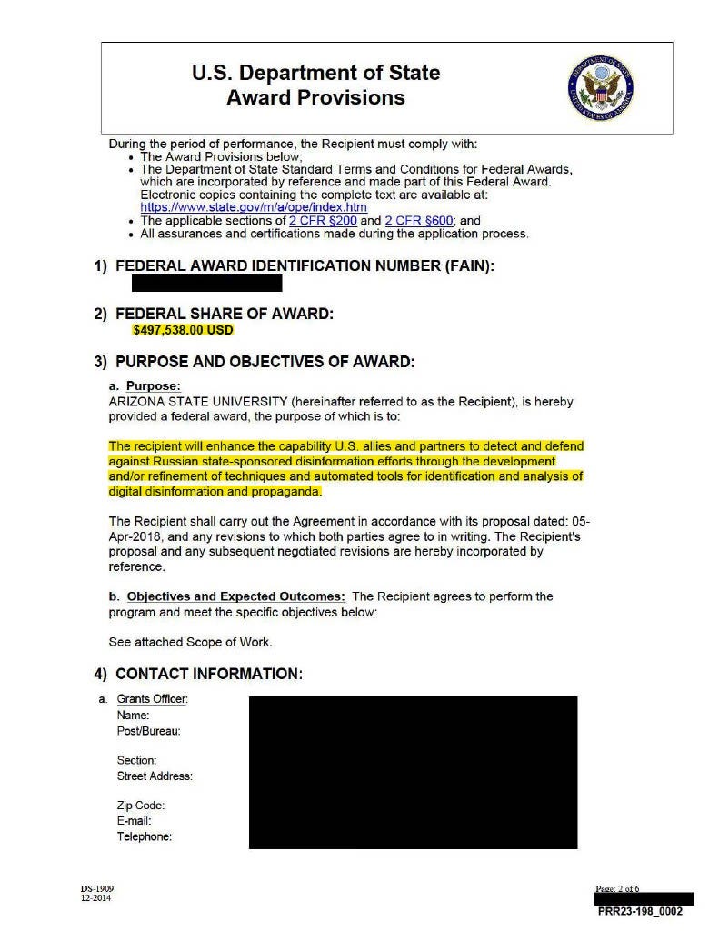 FOIA Files: Arizona State University - by James Rushmore